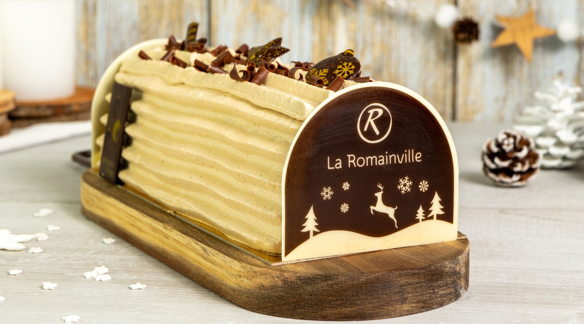 buche de Noel et gateaux du Nouvel An. - Pâtisserie La Romainville